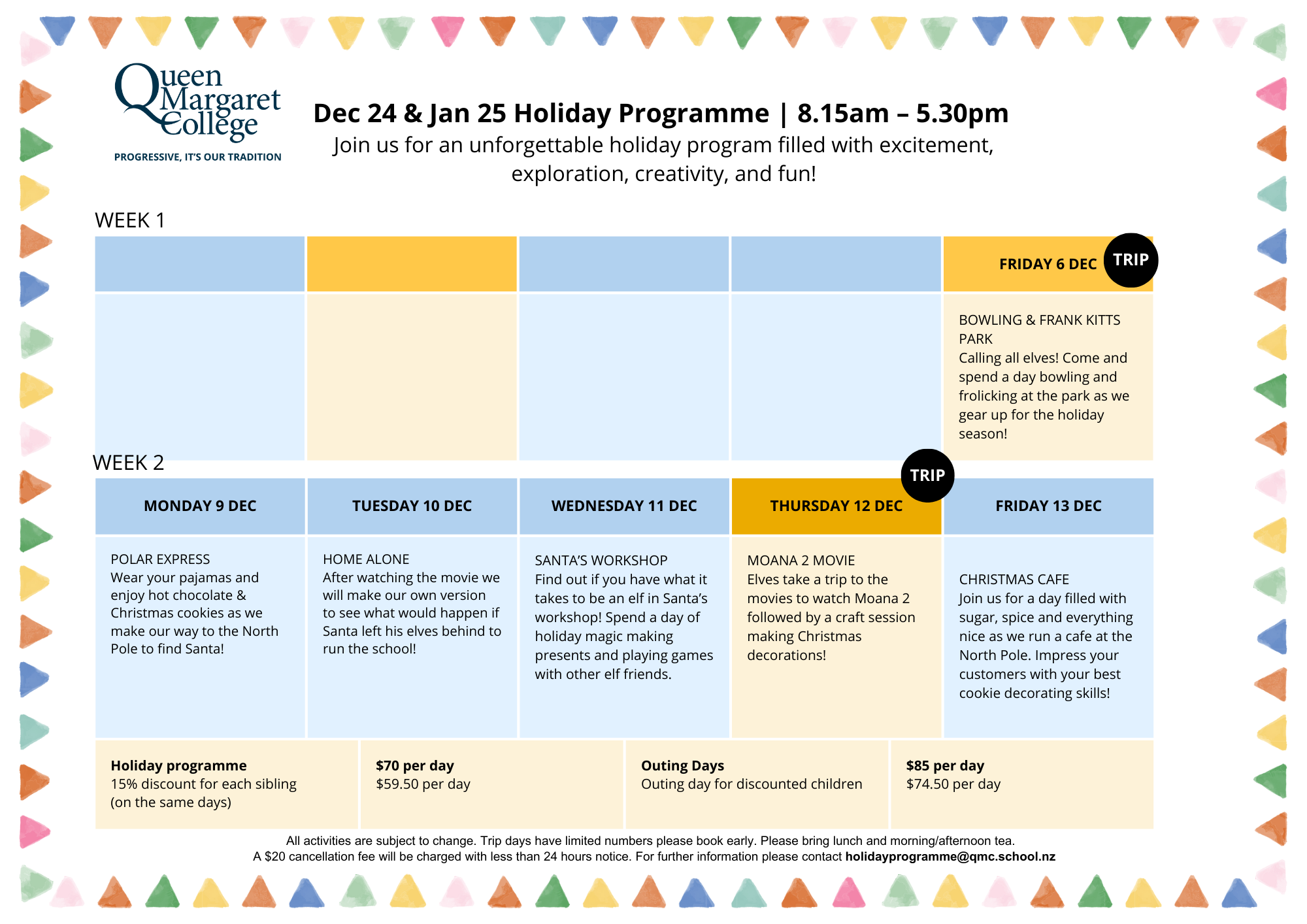 After-school & holiday programmes