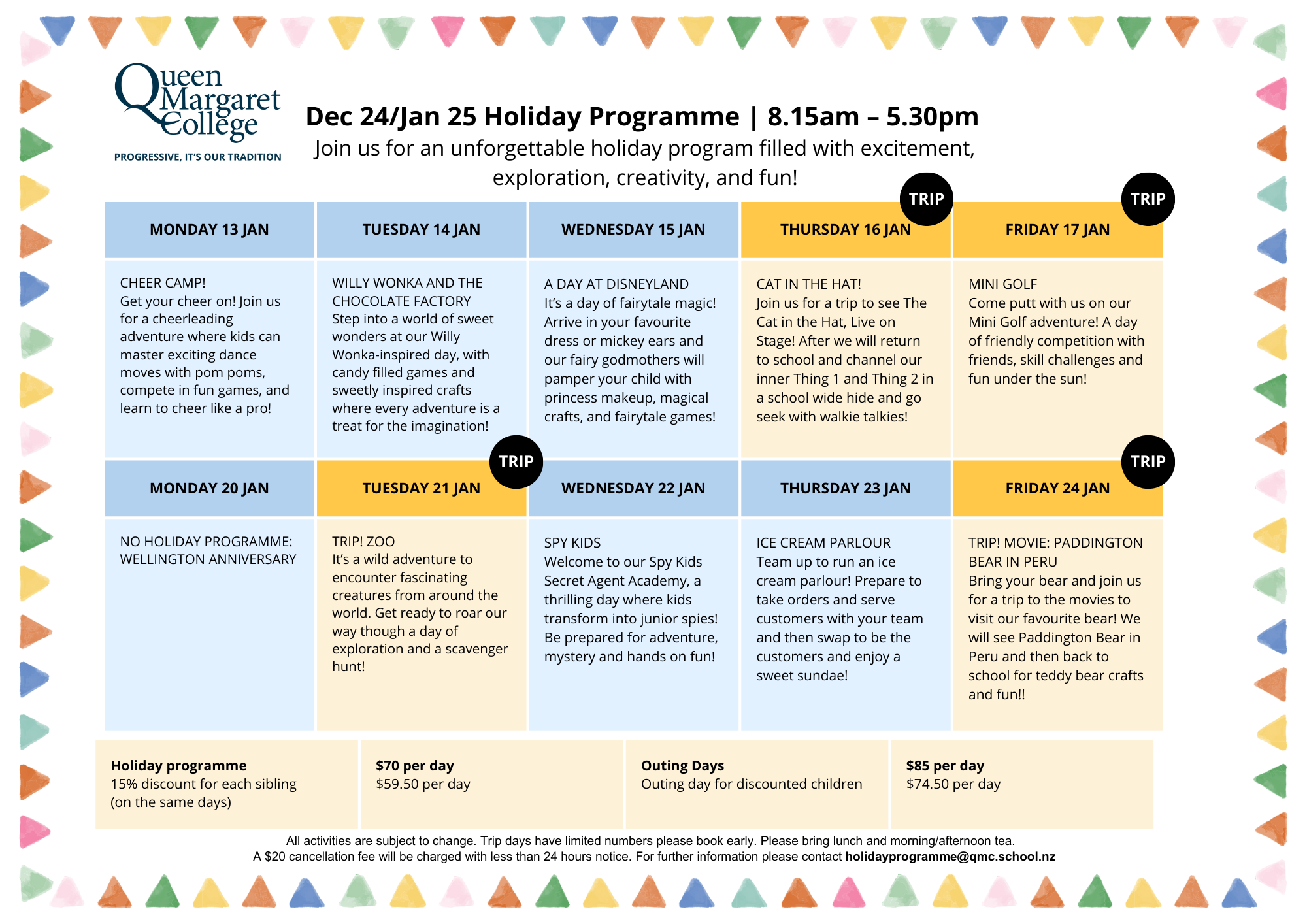 After-school & holiday programmes